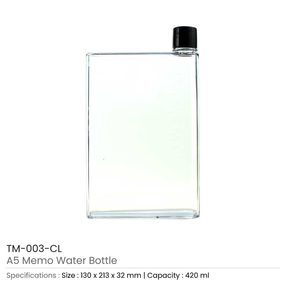 Branded Water Bottles A5 Memo | Promotional Gifts Suppliers