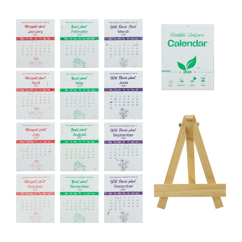 2025 Table Calendars with Plantable Seeds | Promotional Gifts Suppliers